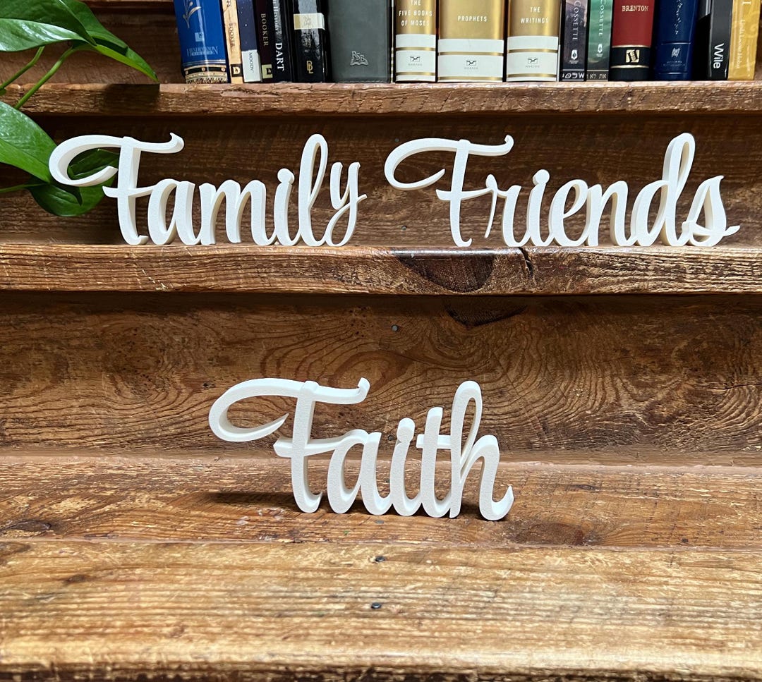Faith Family Friends Bundle Freestanding Sign Decor | 3D Name Sign ...