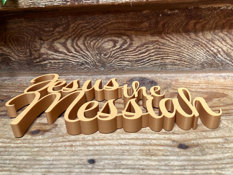Jesus Messiah Freestanding Sign Decor | Jesus Messiah 3D Name Sign ...
