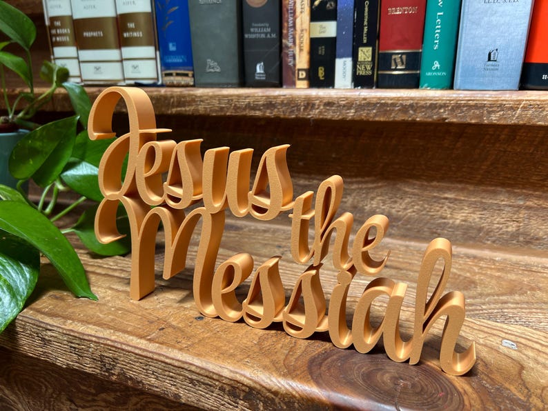 Jesus Messiah Freestanding Sign Decor | Jesus Messiah 3D Name Sign ...