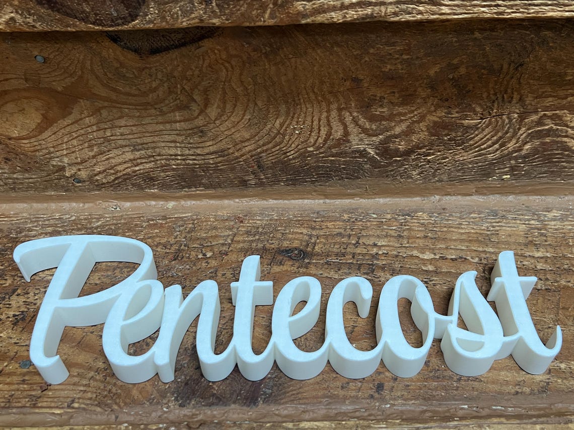 Pentecost Freestanding Sign Decor | Feast Days Feastdays 3D Name Sign ...