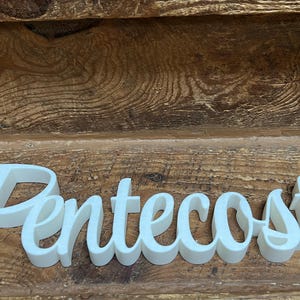Pentecost Freestanding Sign Decor | Feast Days Feastdays 3D Name Sign ...