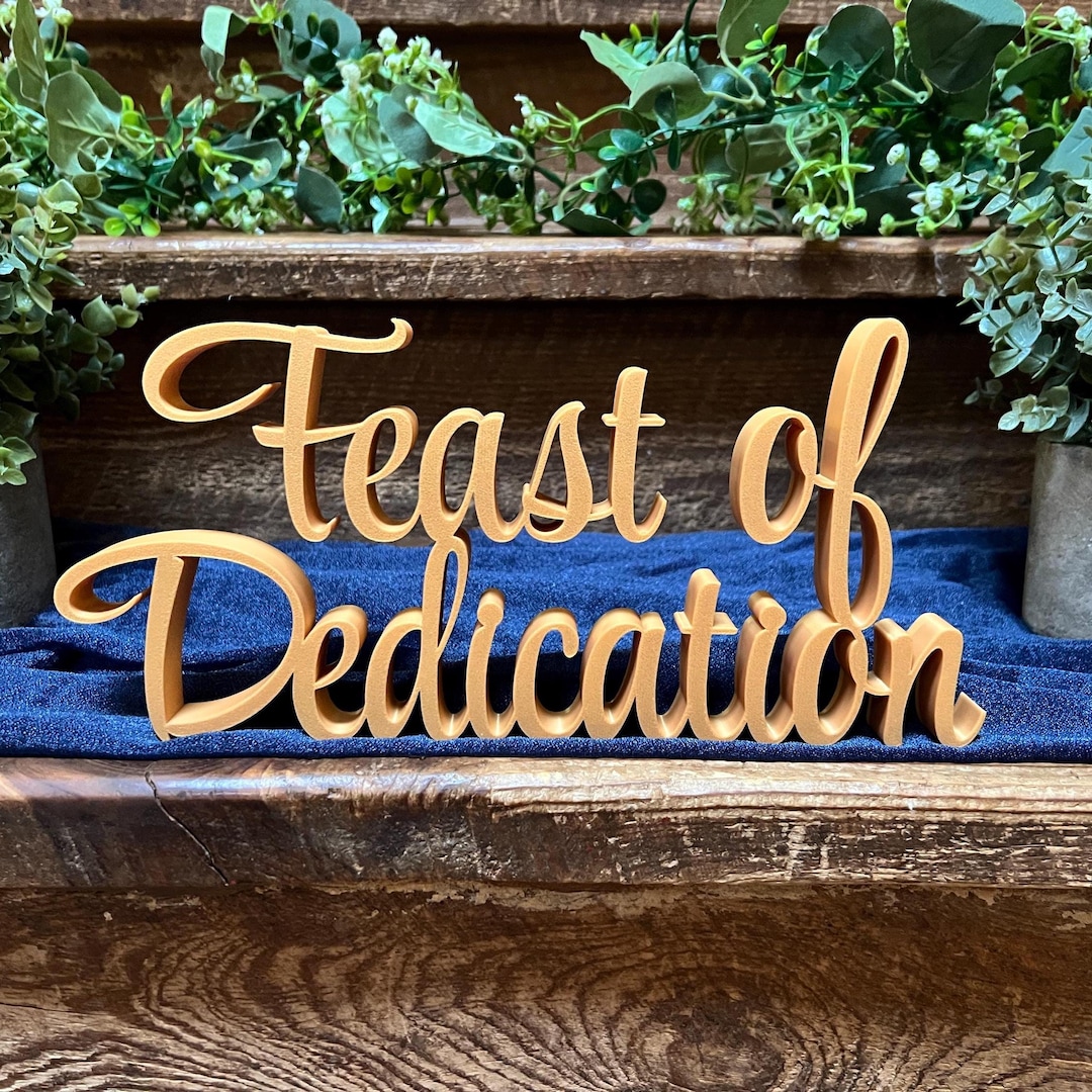 Feast of Dedication Freestanding Sign Decor | Feast of Dedication 3D ...