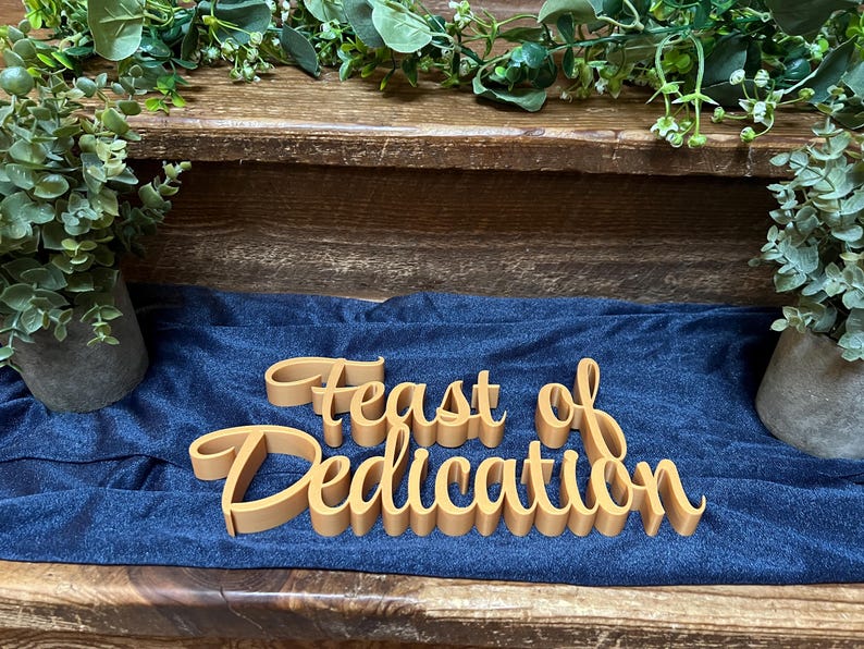 Feast of Dedication Freestanding Sign Decor | Feast of Dedication 3D ...