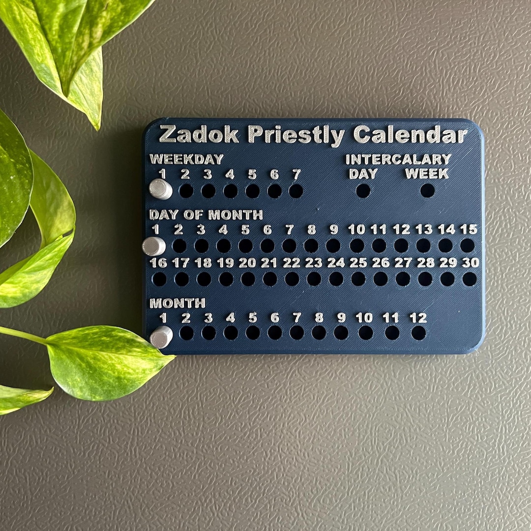 Perpetual Zadok Priestly Calendar Magnet | Enoch Calendar |364 Day Year ...