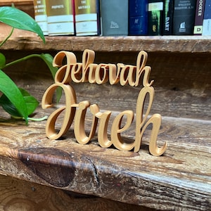 Jehovah Jireh Freestanding Sign Decor | Names of God 3D Name Sign ...