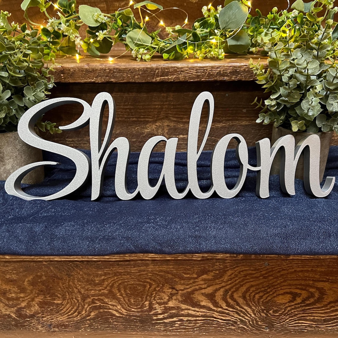 Shalom Peace Freestanding Sign Decor | Shalom 3D Name Sign Decor ...
