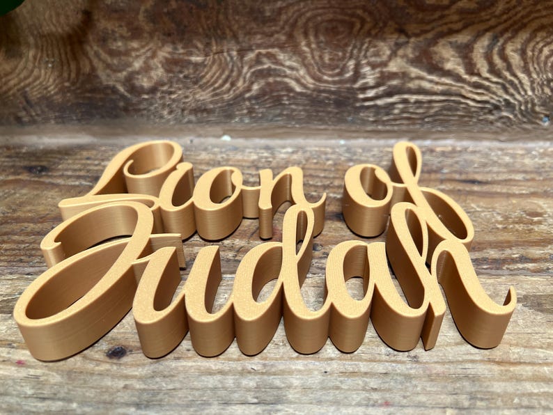 Lion of Judah Freestanding Sign Decor | Lion of Judah 3D Name Sign ...