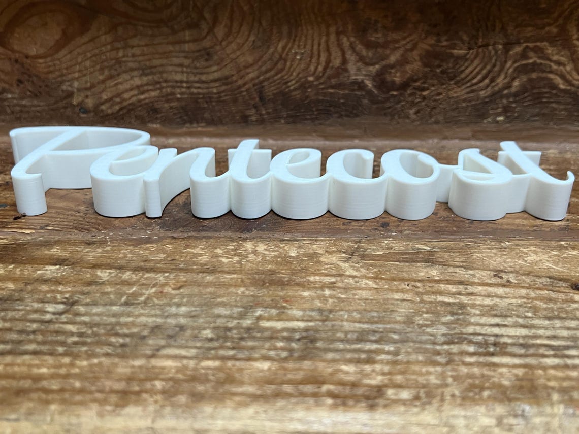 Pentecost Freestanding Sign Decor | Feast Days Feastdays 3D Name Sign ...