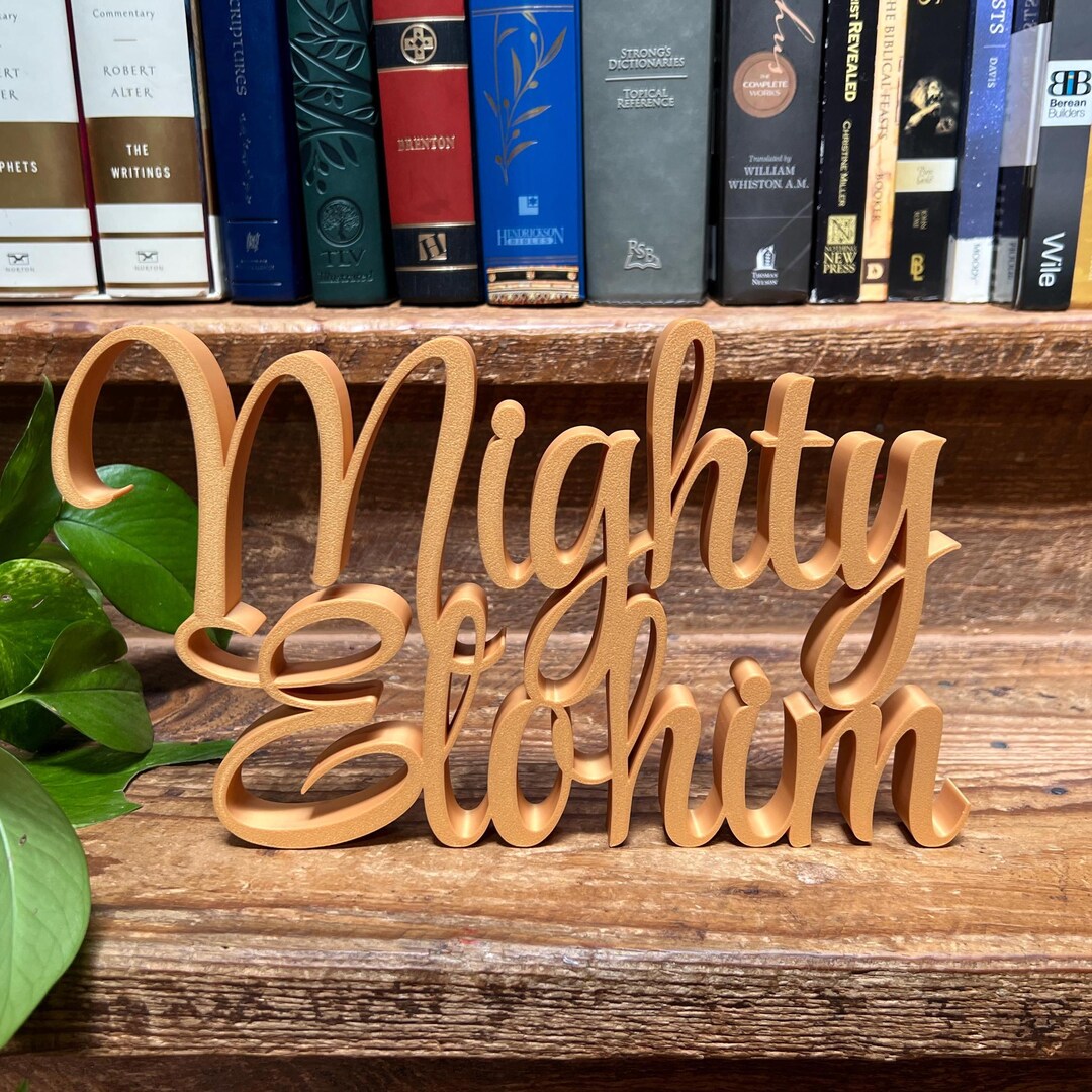 Mighty Elohim Freestanding Sign Decor | Mighty Elohim 3D Name Sign ...