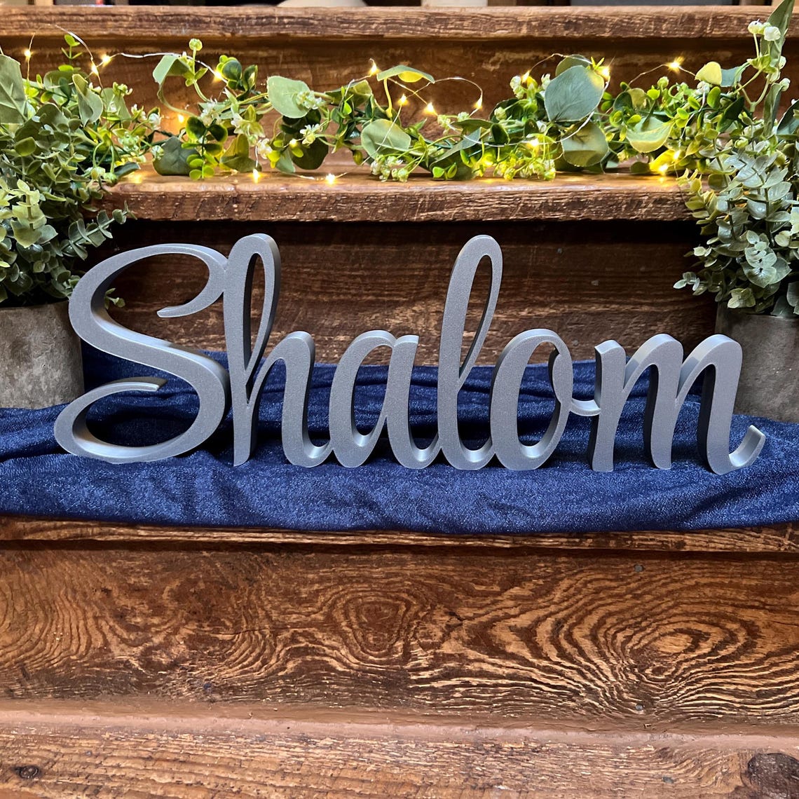 Shalom Peace Freestanding Sign Decor | Shalom 3D Name Sign Decor ...