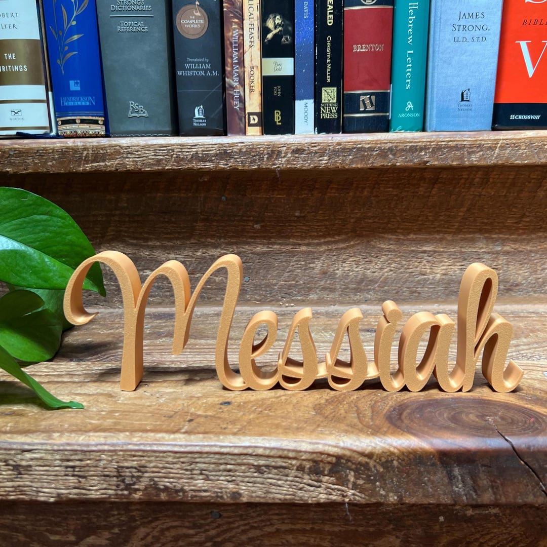 Messiah Freestanding Sign Decor | Messiah 3D Name Sign | Scriptural ...