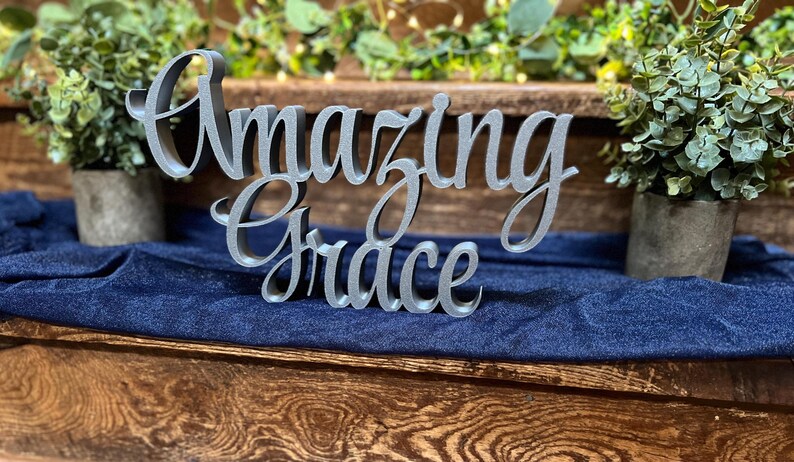 Amazing Grace Freestanding Sign Decor | Scriptural Decoration | Artful ...