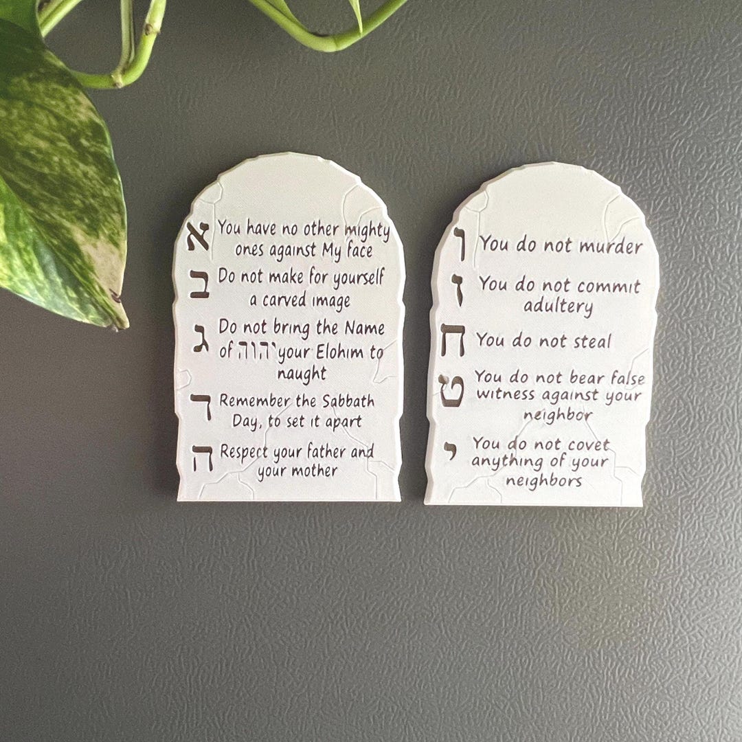 The Ten Commandments Tablets Magnet or Stand | 10 Commandments ...