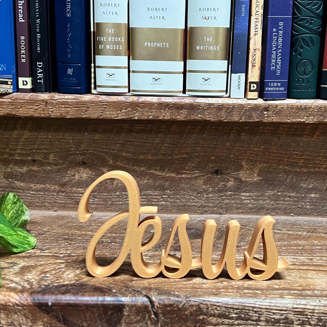 Jesus Freestanding Sign Decor | Jesus 3D Name Sign | Scriptural ...