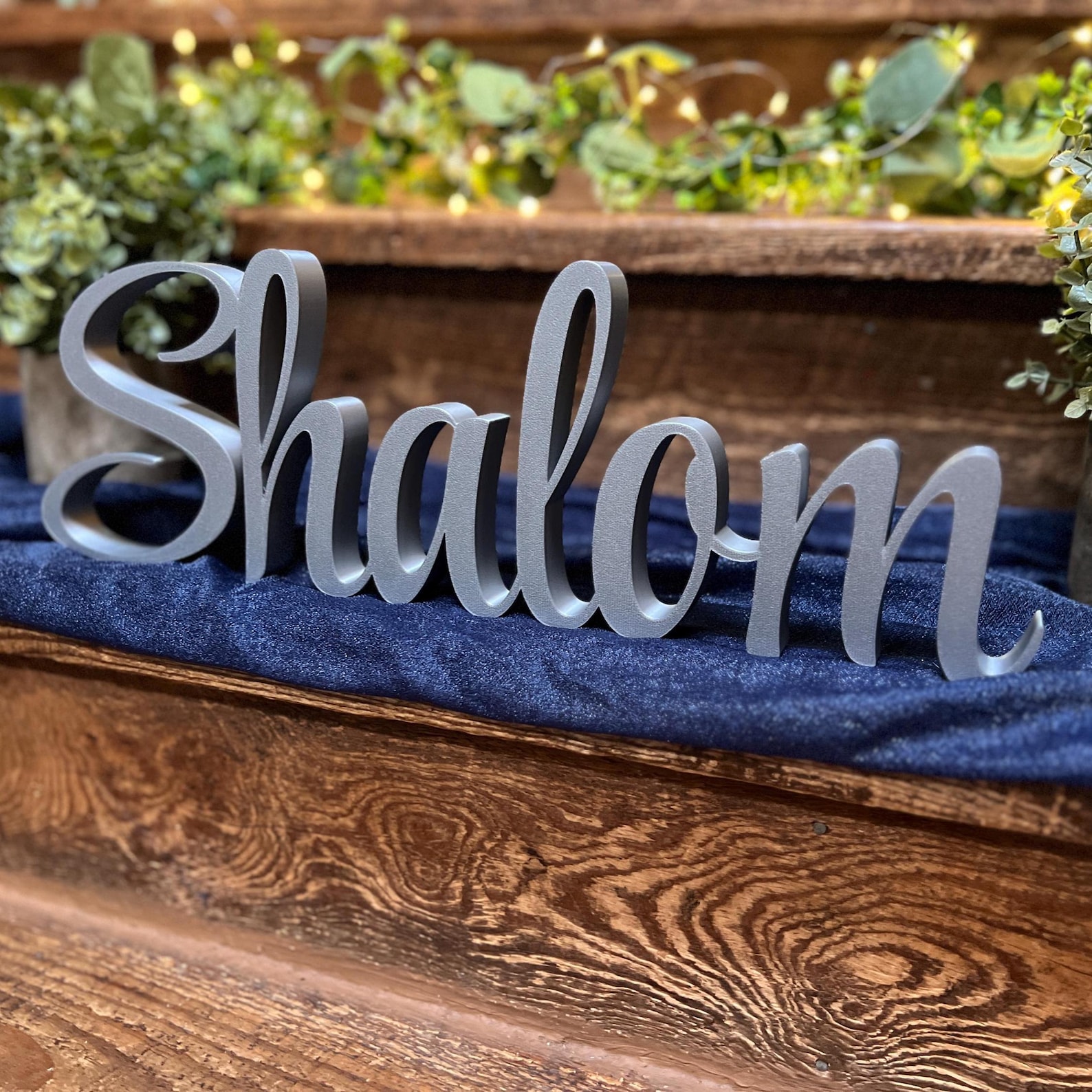 Shalom Peace Freestanding Sign Decor | Shalom 3D Name Sign Decor ...