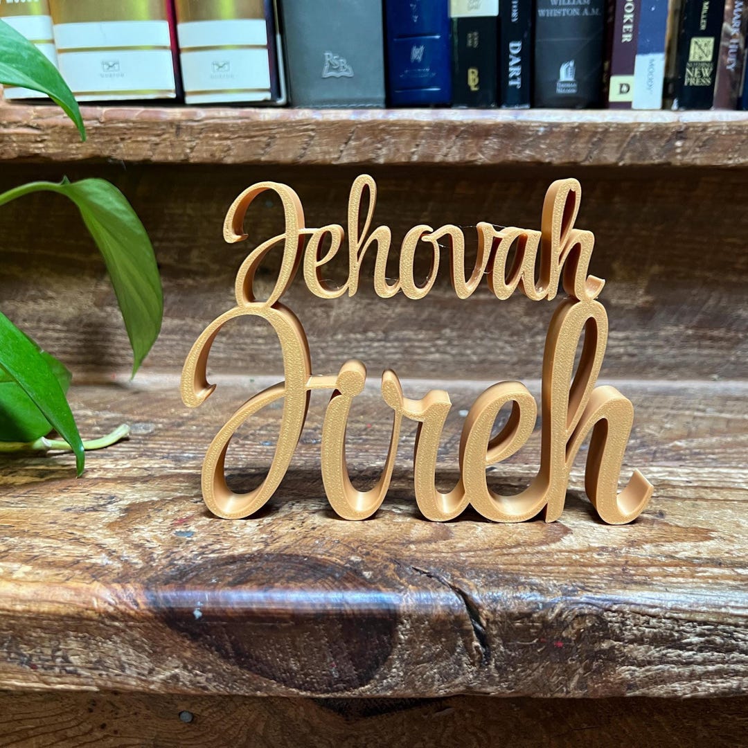 Jehovah Jireh Freestanding Sign Decor | Names of God 3D Name Sign ...