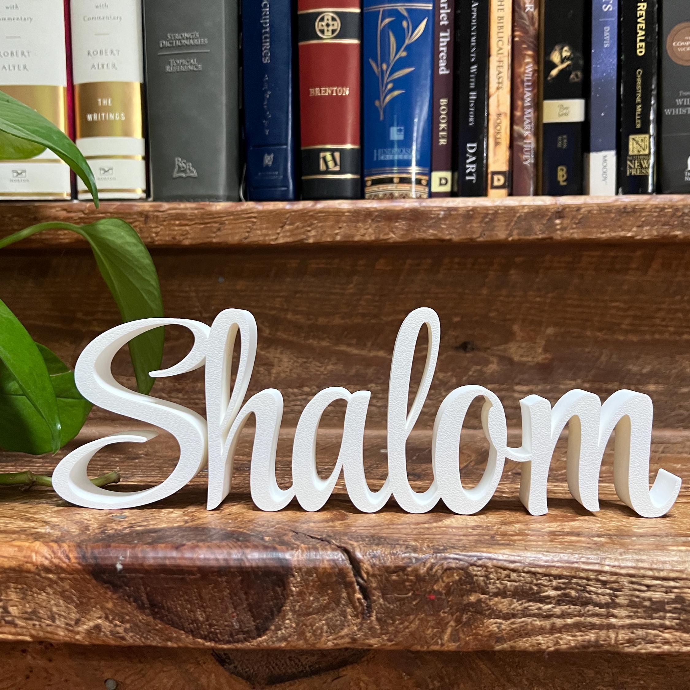 Shalom Peace Freestanding Sign Decor | Shalom 3D Name Sign Decor ...