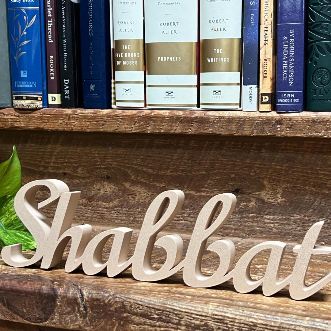 Shabbat Freestanding Sign Decor | Shabbat Sabbath 3D Name Sign Decor ...