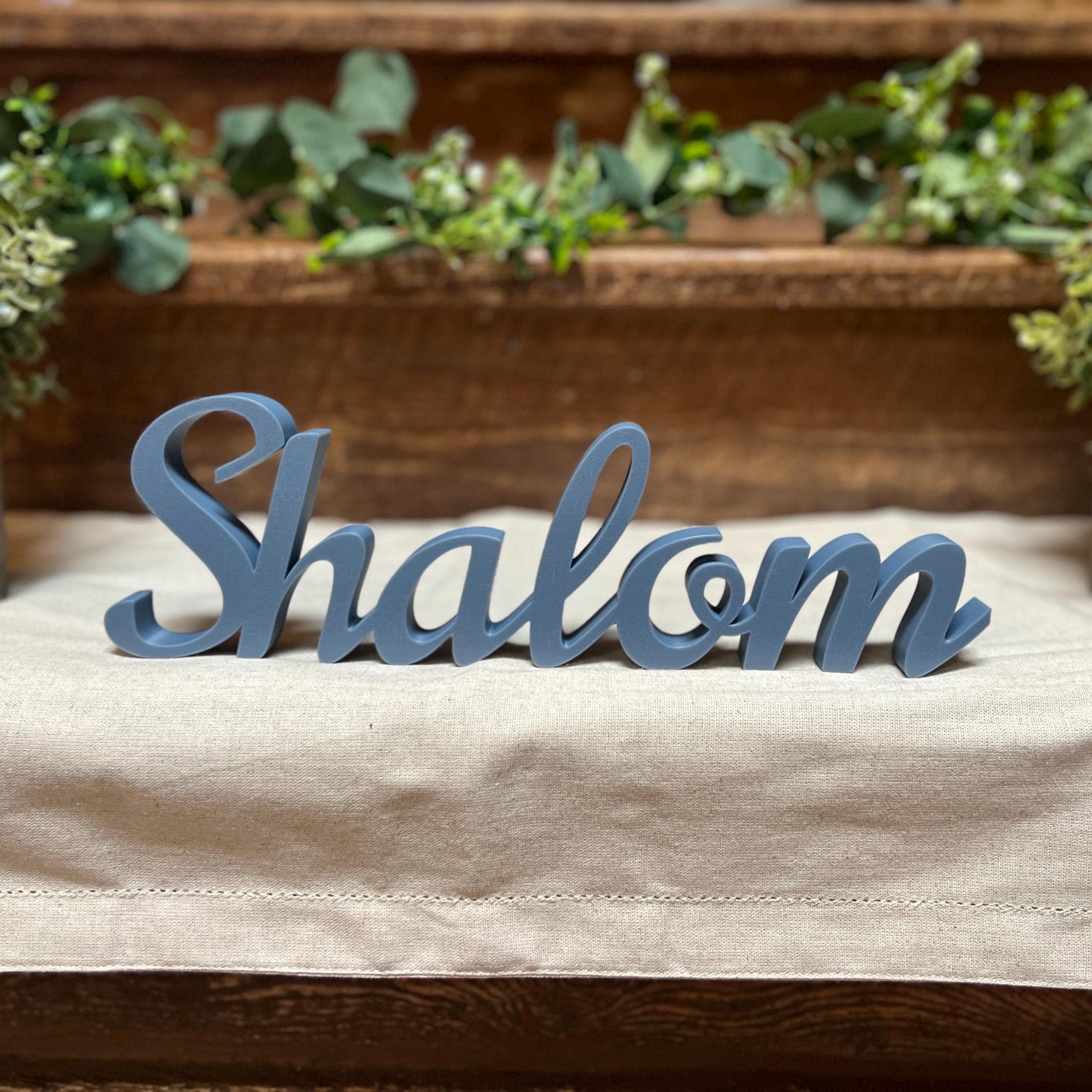 Shalom Freestanding Sign Decor | Shalom 3D Name Sign Decor | Jewish ...