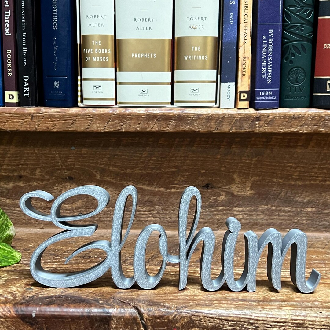 Elohim Freestanding Sign Decor | Elohim 3D Name Sign Decor | Scriptural ...