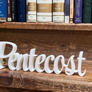 Pentecost Freestanding Sign Decor | Feast Days Feastdays 3D Name Sign ...