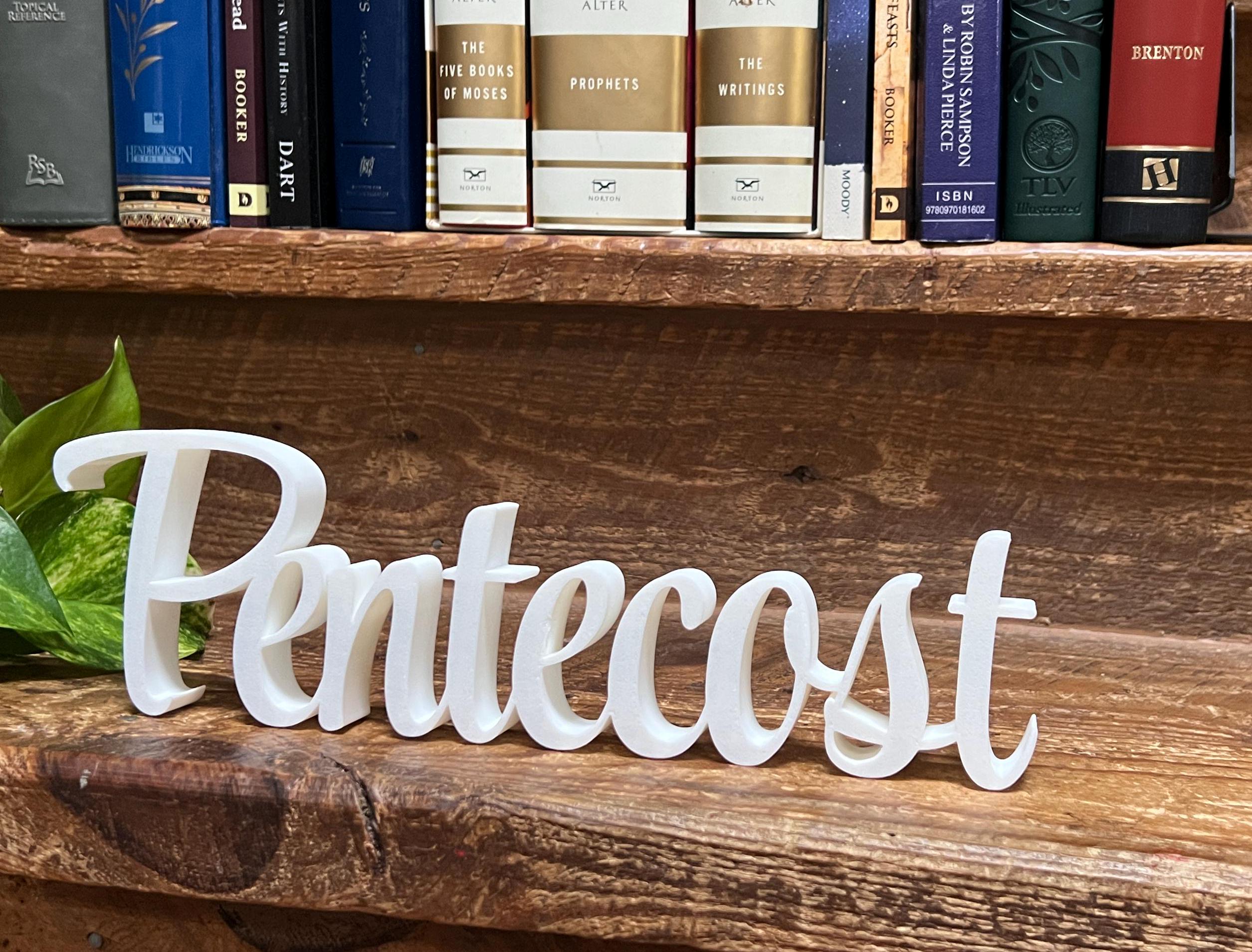 Pentecost Freestanding Sign Decor | Feast Days Feastdays 3D Name Sign ...