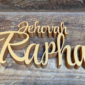 Jehovah Rapha Freestanding Sign Decor | Names of God 3D Name Sign ...