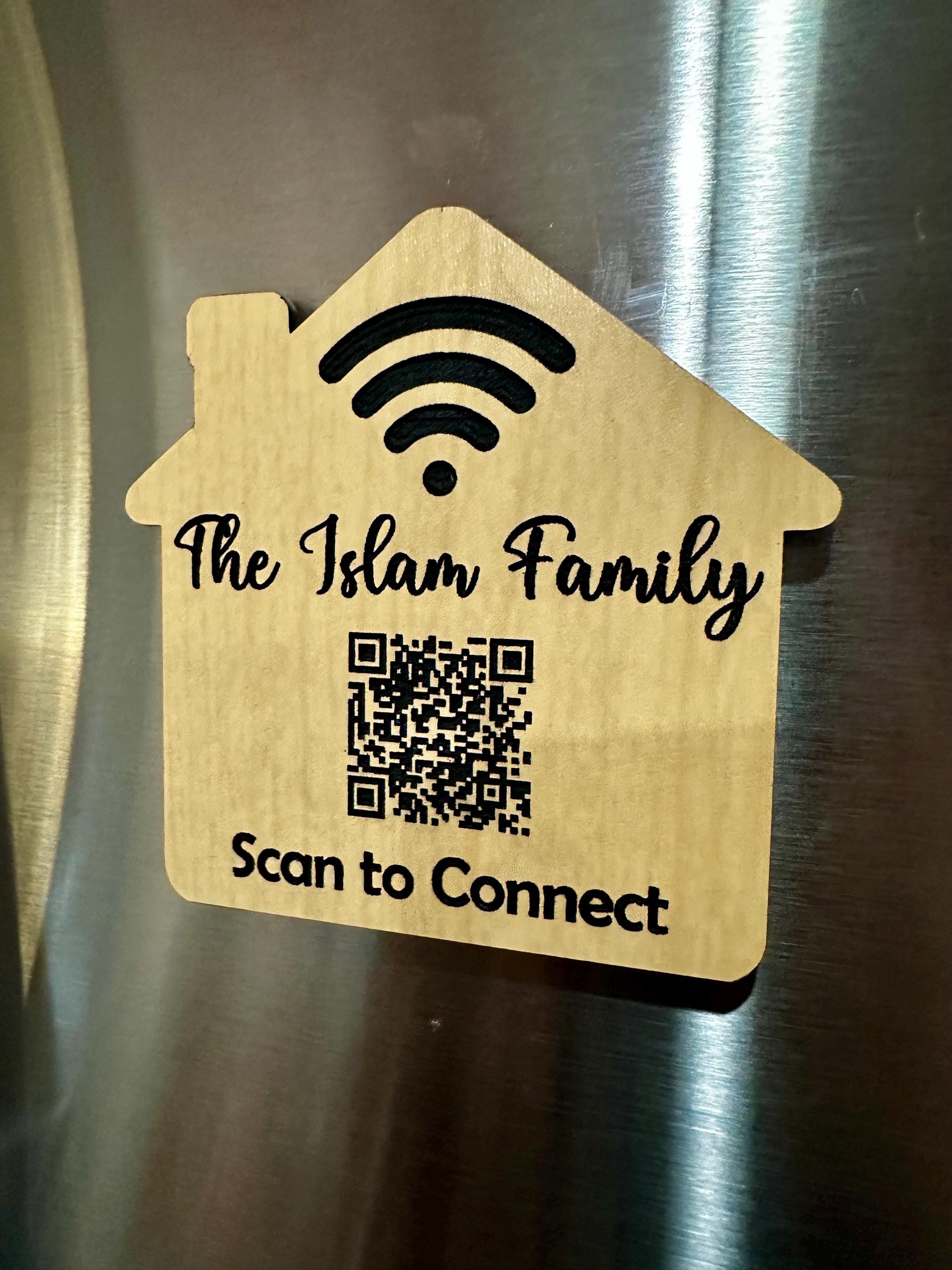 Custom Wifi QR Code Magnet – Scannable Wifi Password for Home, Guests ...