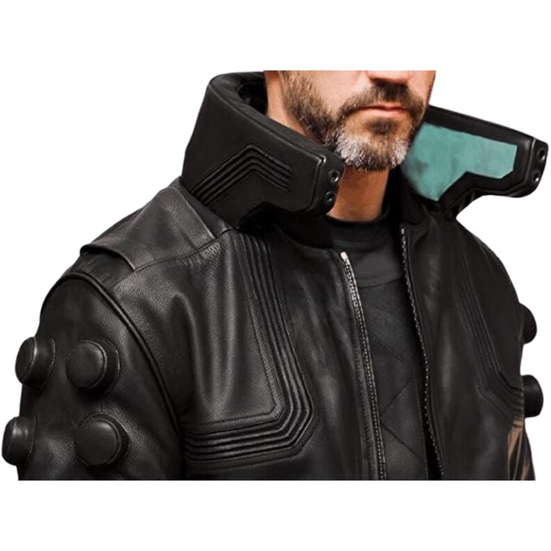 Mens Cyberpunk 2077 Jacket Samurai Bomber Jacket – Leather Streetwear ...