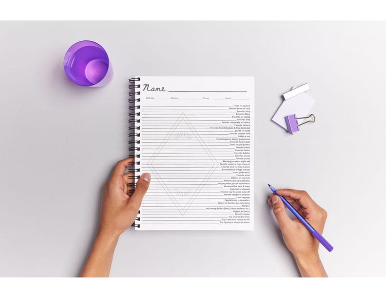 Loves & Likes List | Printable Things to Know About Your Loved One ...