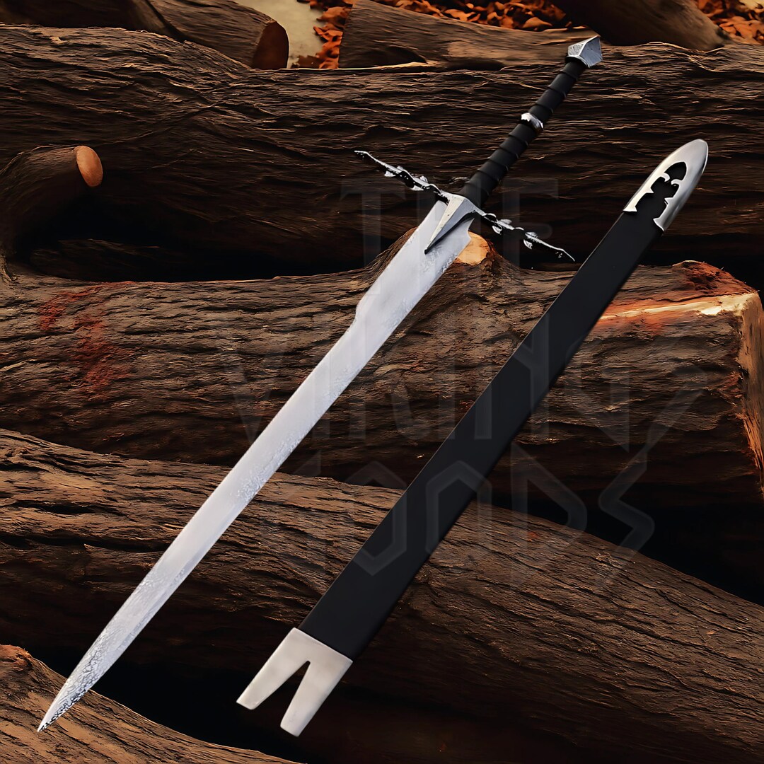 Handmade Damascus Steel Movie Sword: Medieval Engraved Replica - Etsy