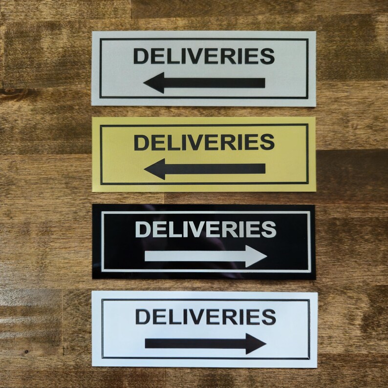 Deliveries Aluminum Sign | Custom Sign | Parking | Business | Plate | 2 ...