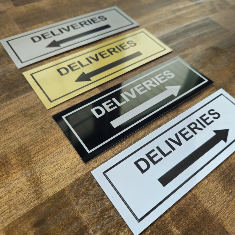 Deliveries Aluminum Sign | Custom Sign | Parking | Business | Plate | 2 ...