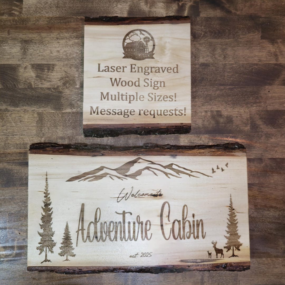 Live Edge Wood Signs | Custom | Engraved | Personalized - Etsy