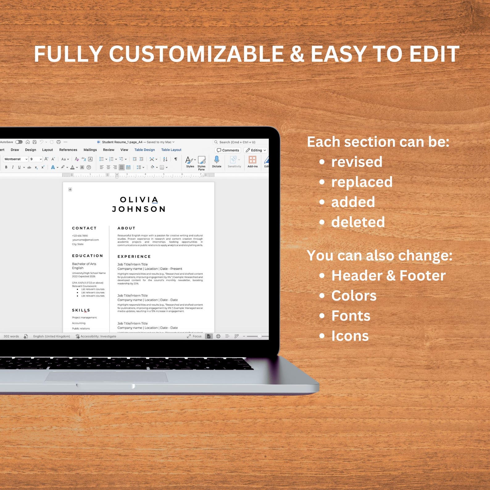 2025 NEW ATS Friendly Resume Template for Students, Internship, First ...