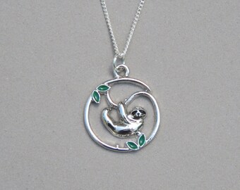 Two or Three Toed Sloth Sterling Silver Necklace - Etsy