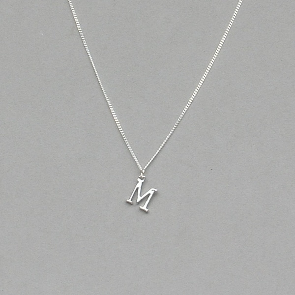 Letter M Necklace - Etsy