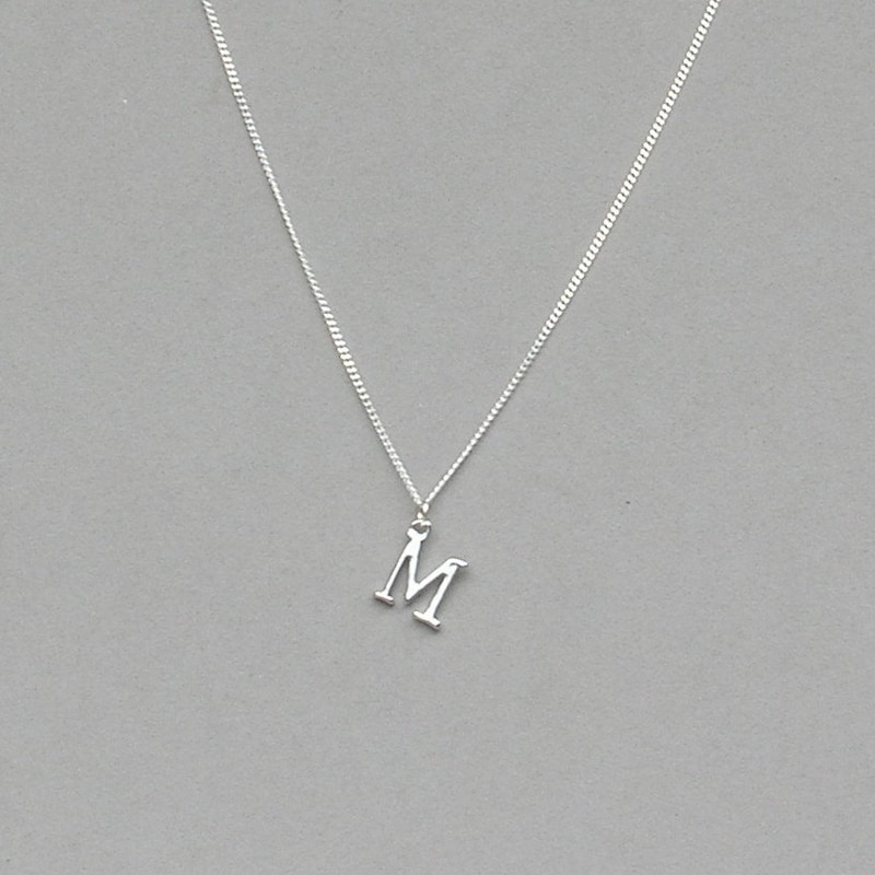M Necklace - Etsy
