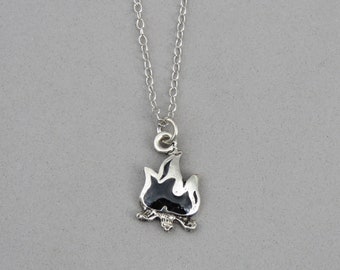 Campfire Necklace Campfire Charm Camping Charm Fire Charm - Etsy