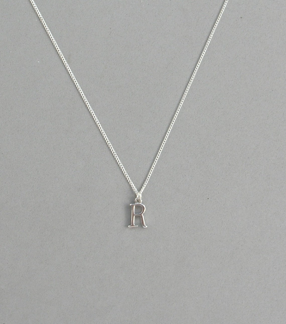 Silver Plated Initial R Necklace 113 Separate Listing for - Etsy