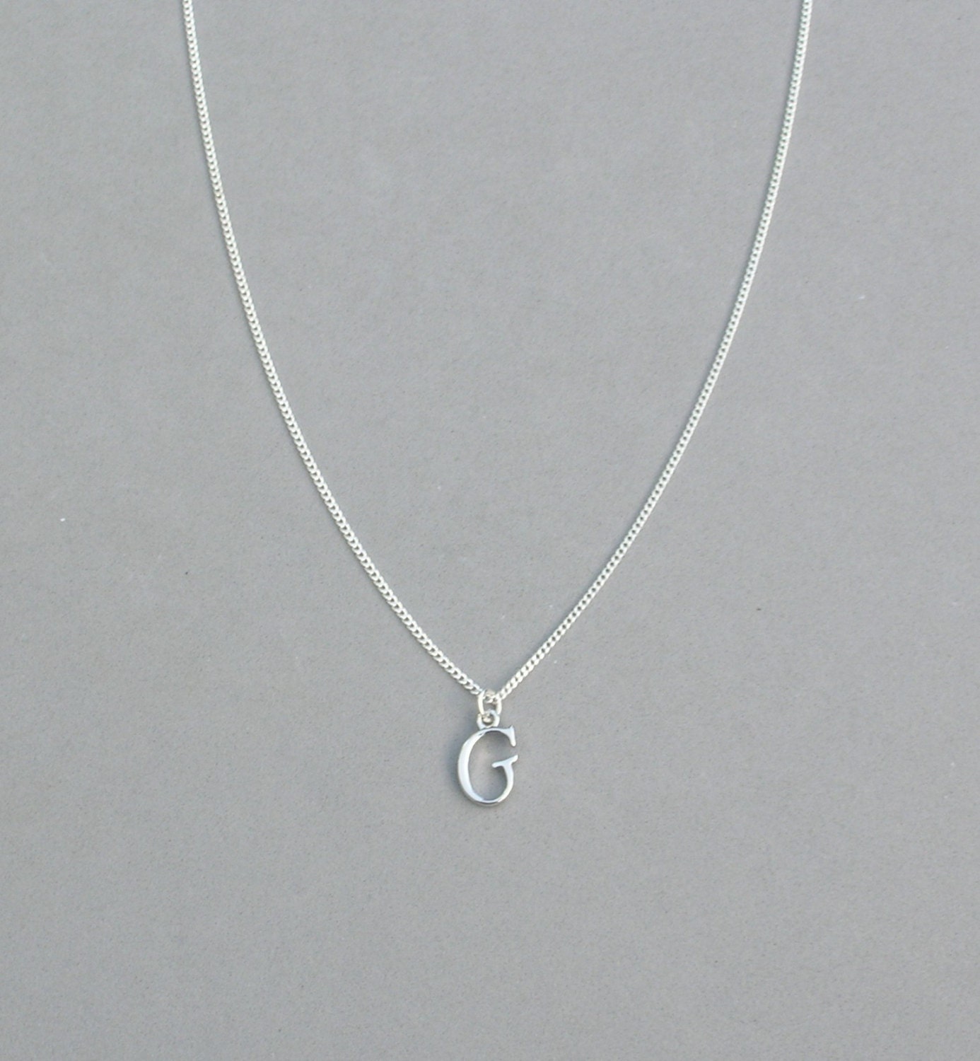 Silver Plated Initial G Necklace 113 Separate Listing for | Etsy
