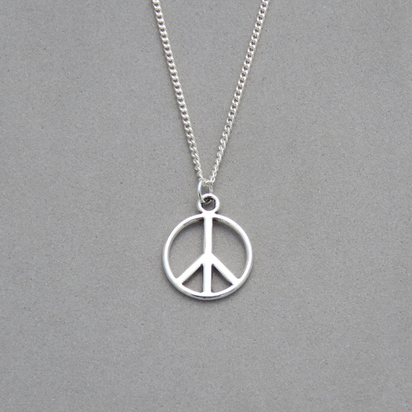 Peace Sign Necklace - Etsy