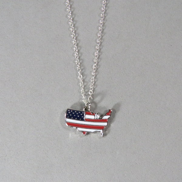 Us Flag Necklace - Etsy