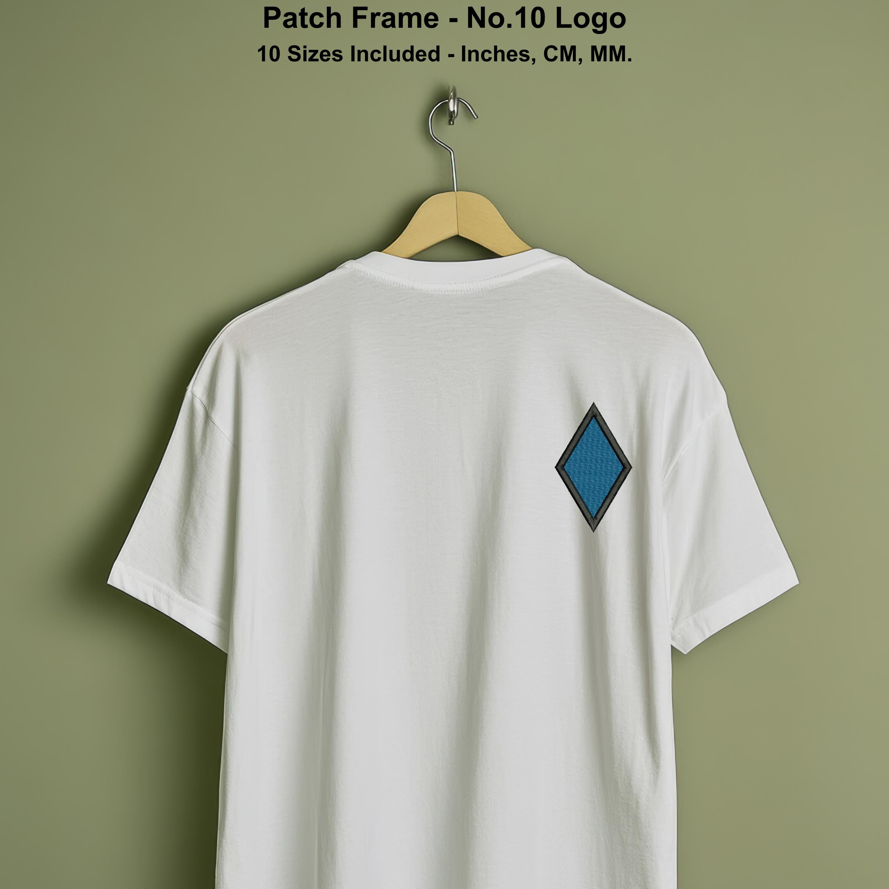 Set of 5 Embroidery Patch Frames, Geometric Patch Shapes, 10 Sizes Each ...