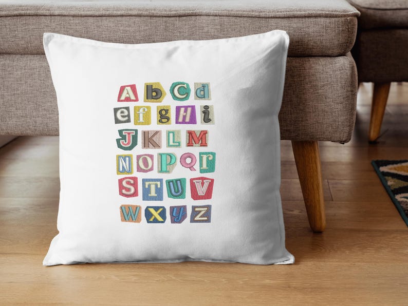 Alphabet Embroidery Design A-Z, Applique Letters, Custom Name Monogram ...