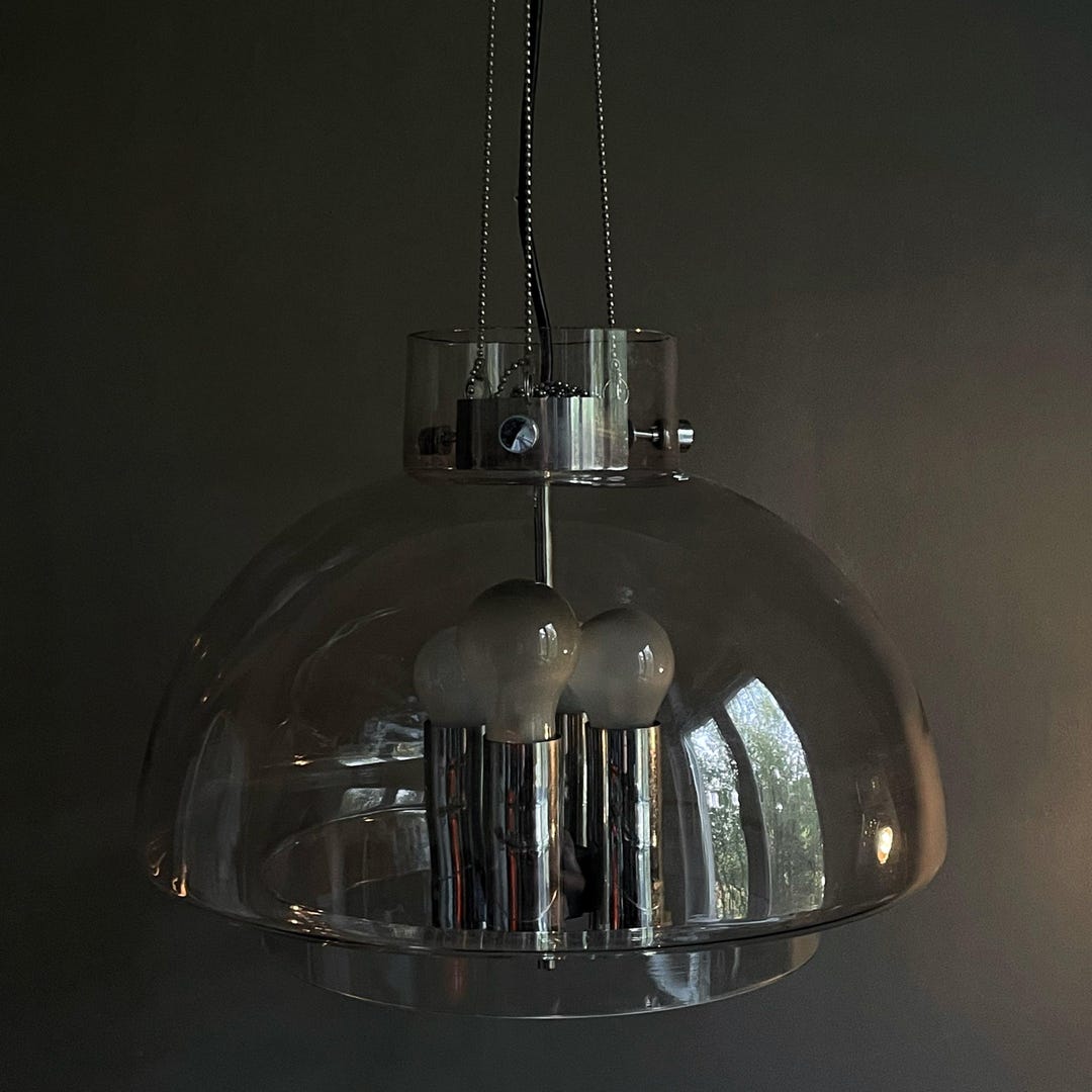 Vintage Pendant Light From 70s by Herbert Proft Glashütte Limburg ...