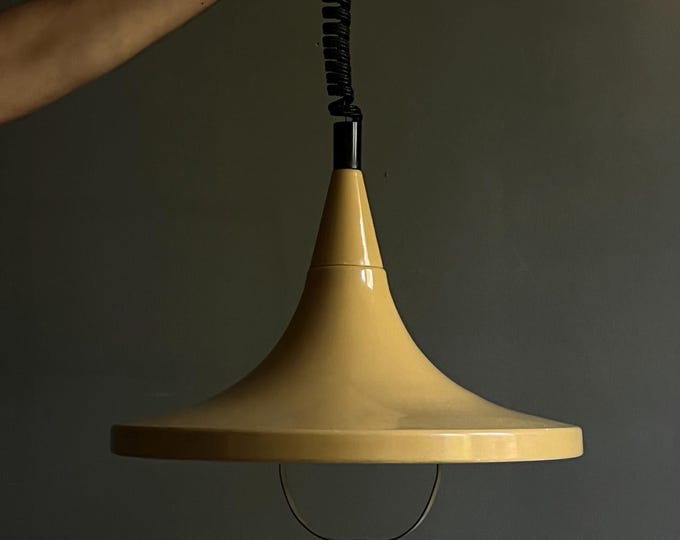 Vintage Pendant Light / MCM Pendant Light / Industrial Pendant Light ...