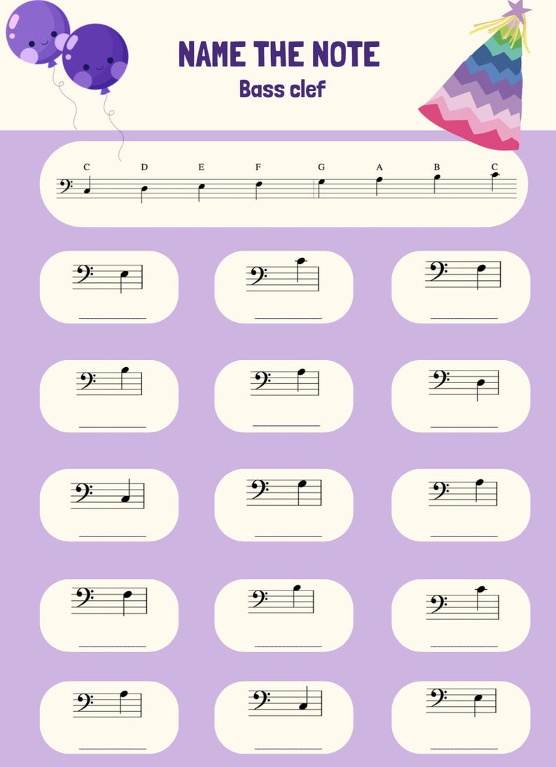 Music Worksheets for Young Learners/ Beginner Musicians - Instant ...