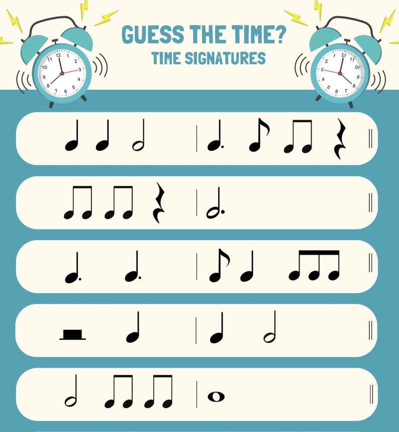 Rhythm Worksheets for Young Learners/ Beginner Musicians - Instant ...
