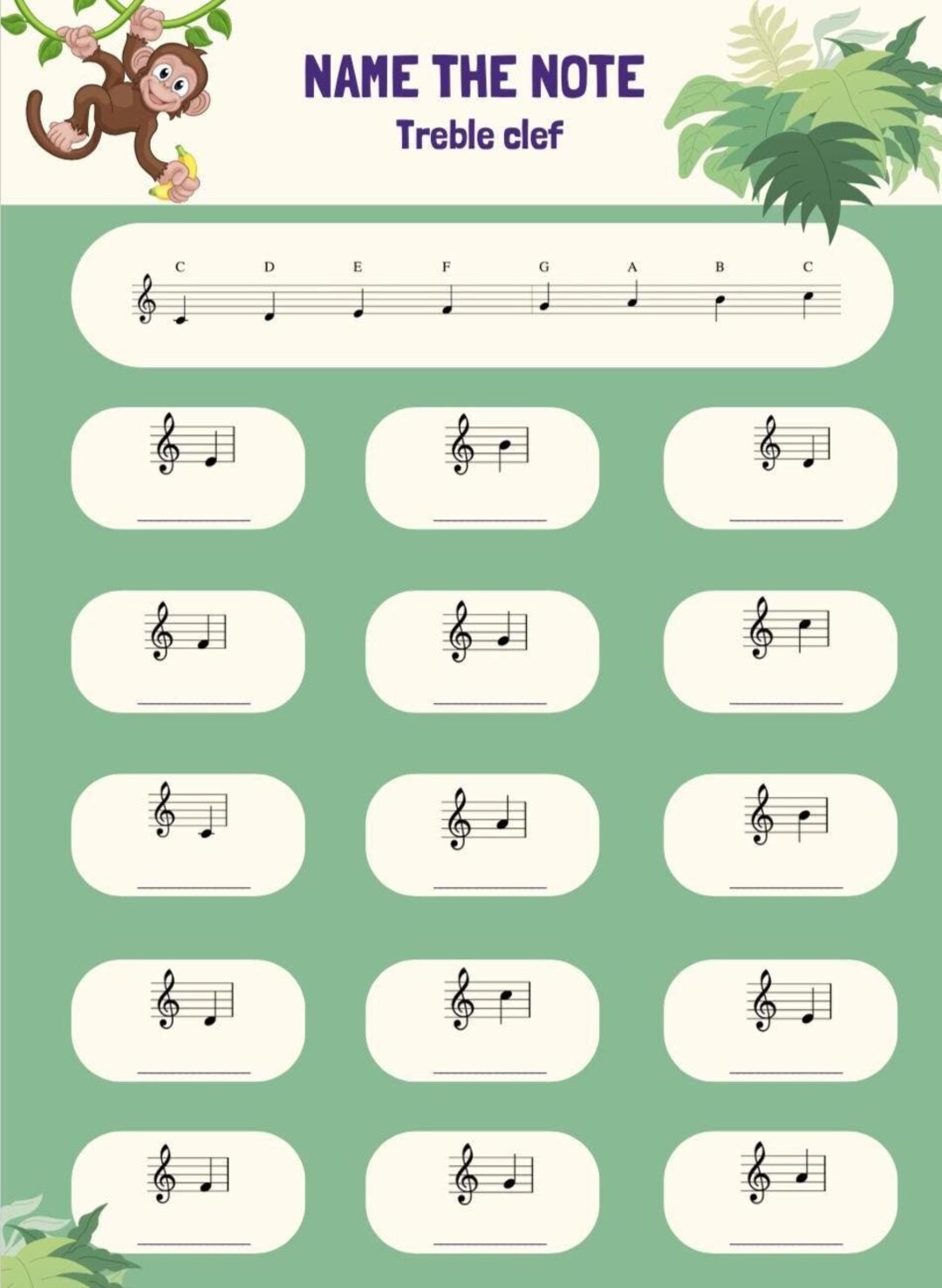 Music Worksheets for Young Learners/ Beginner Musicians - Instant ...